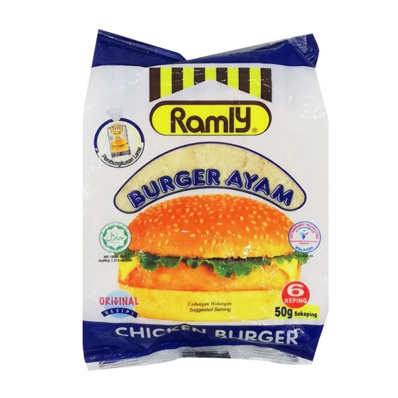 RAMLY CHICKEN BURGER 60gm - Saga Mission